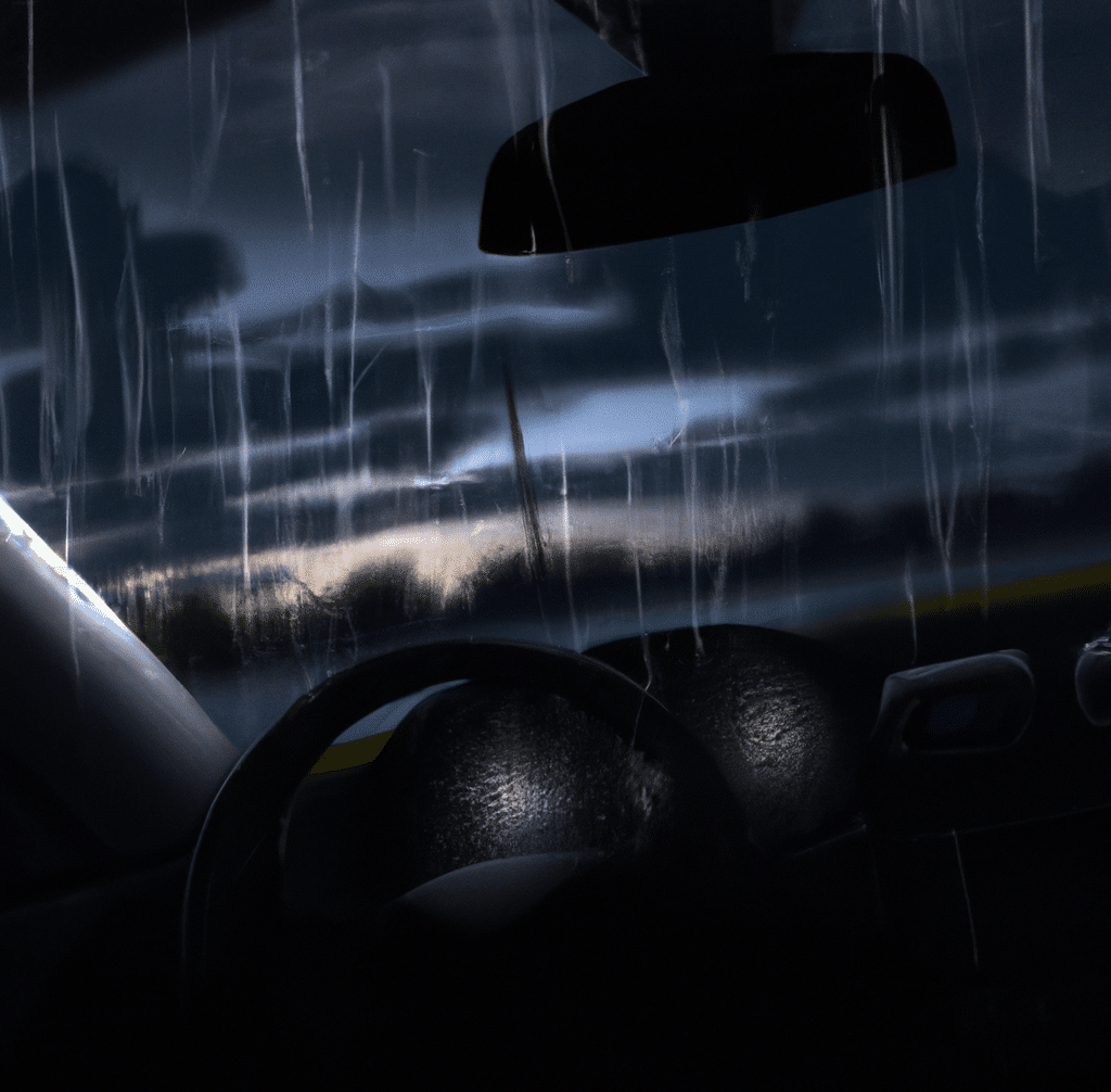 Rainstorm From Inside Car with Thunder • Sleep Sounds